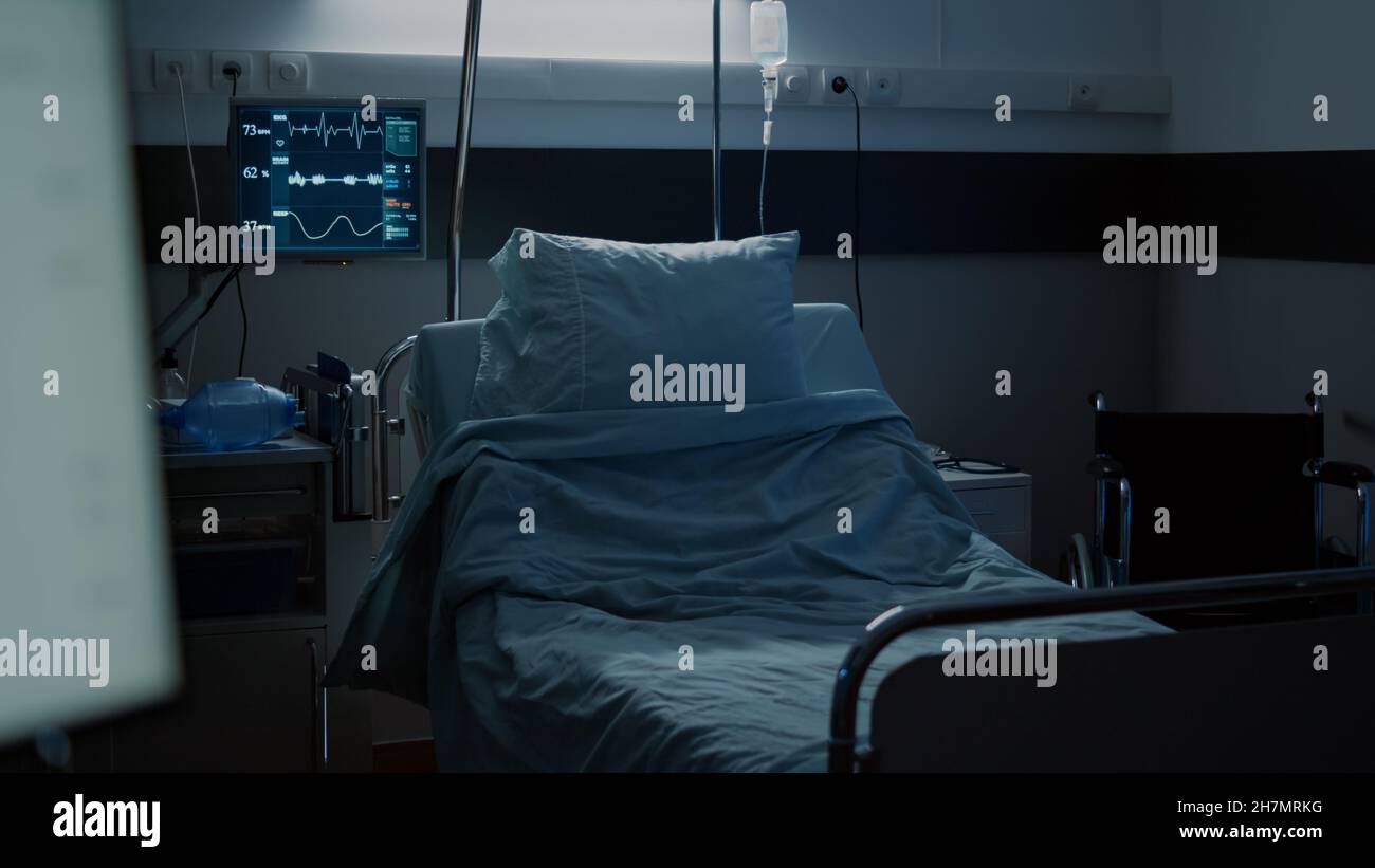 Empty clinical ward as emergency room on hospital floor used for ...