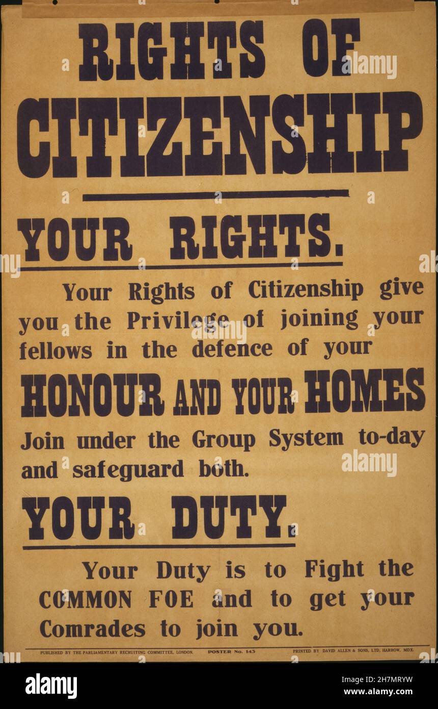 British World War One Propaganda - 40 Stock Photo - Alamy