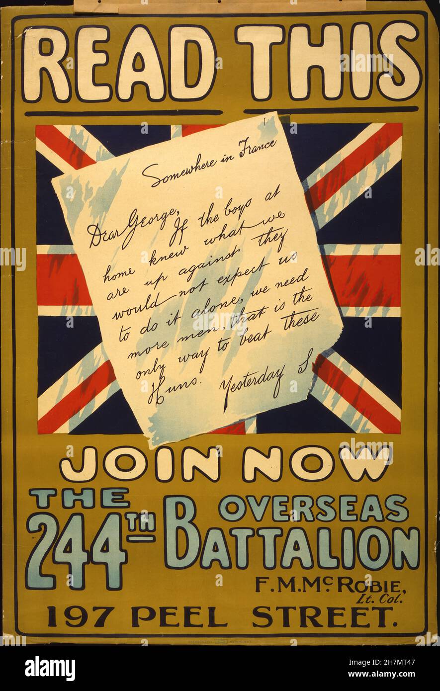 British World War One Propaganda - 75 Stock Photo - Alamy