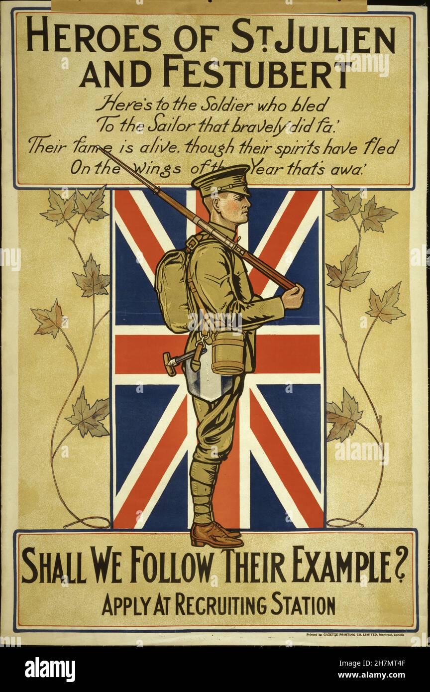 Canadian ww1 propaganda poster hi-res stock photography and images - Alamy