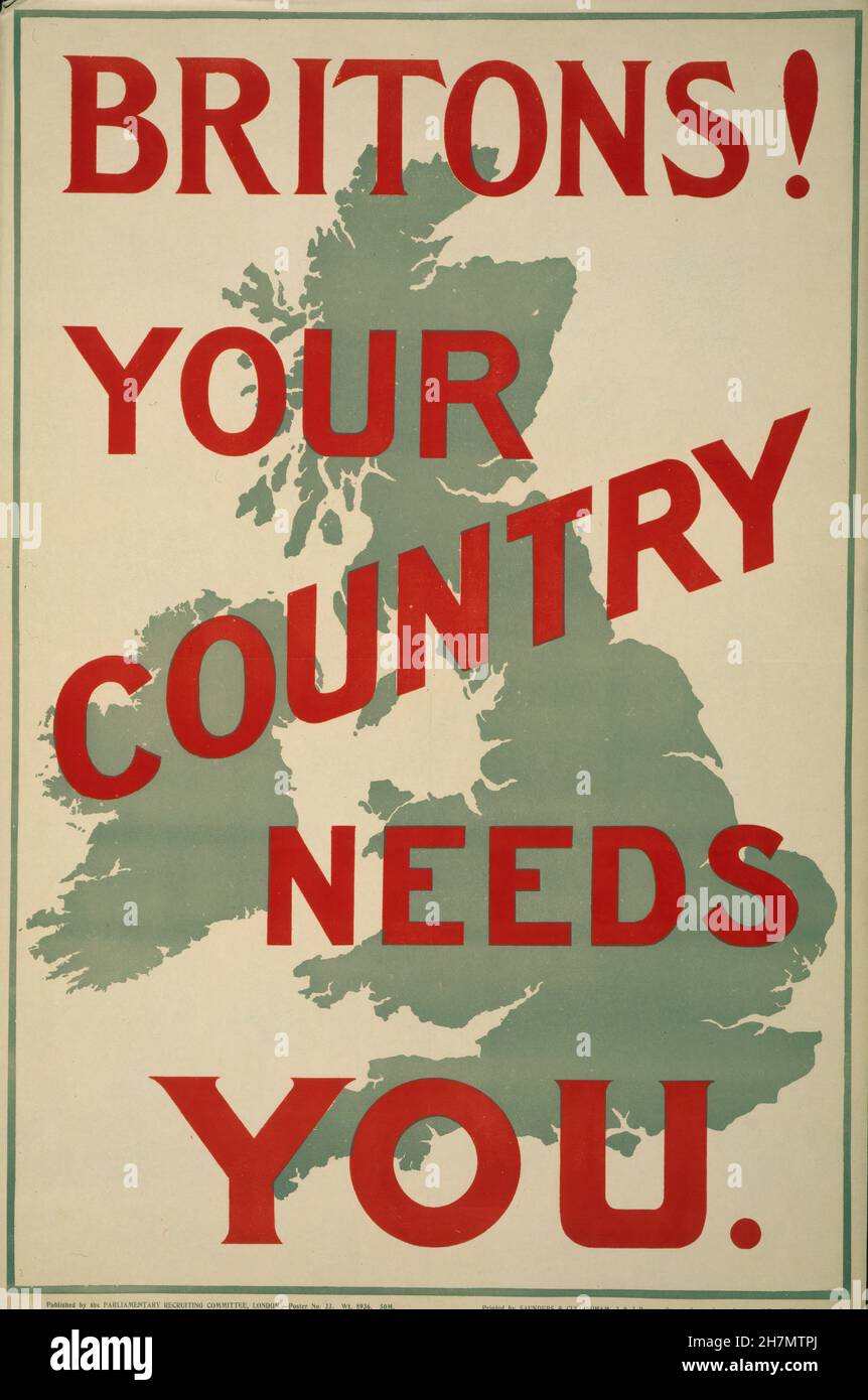 Ww1 british propaganda poster 1914 hi-res stock photography and images ...