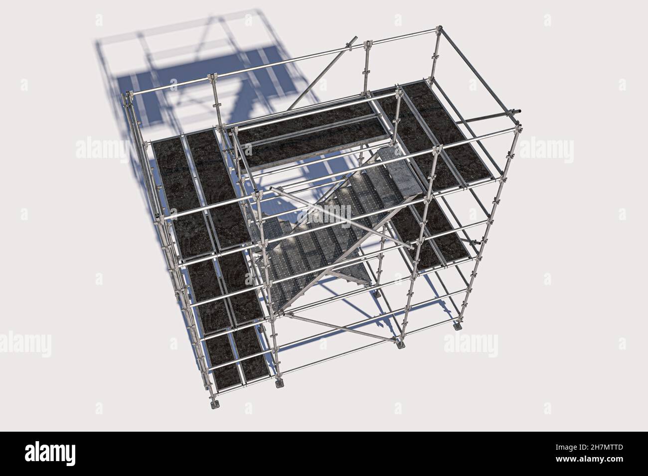 scaffold isolated on white background 3d illustration Stock Photo - Alamy