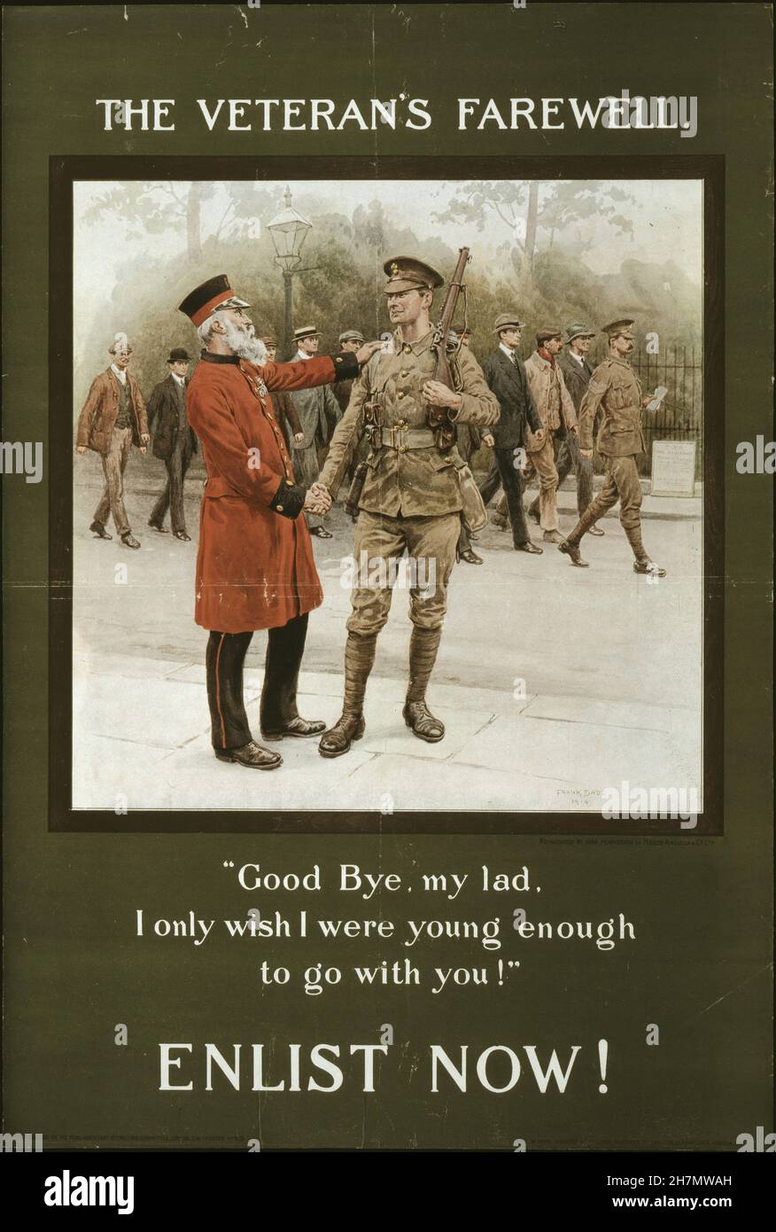 Enlist Poster - British World War One Propaganda - 21 Stock Photo - Alamy