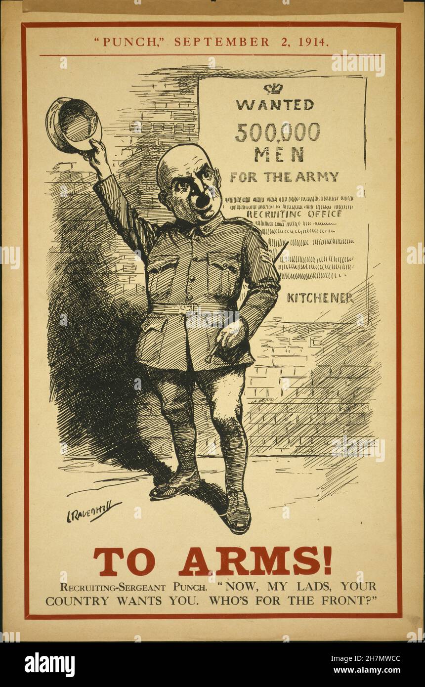 Enlist Poster - British World War One Propaganda - 71 Stock Photo - Alamy