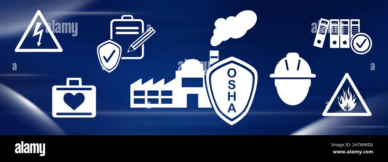 Illustration of an osha concept Stock Photo - Alamy