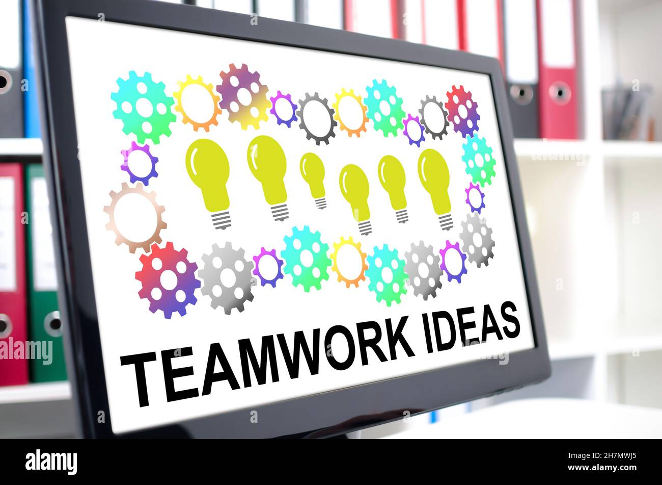 Teamwork idea concept shown on a computer screen Stock Photo - Alamy