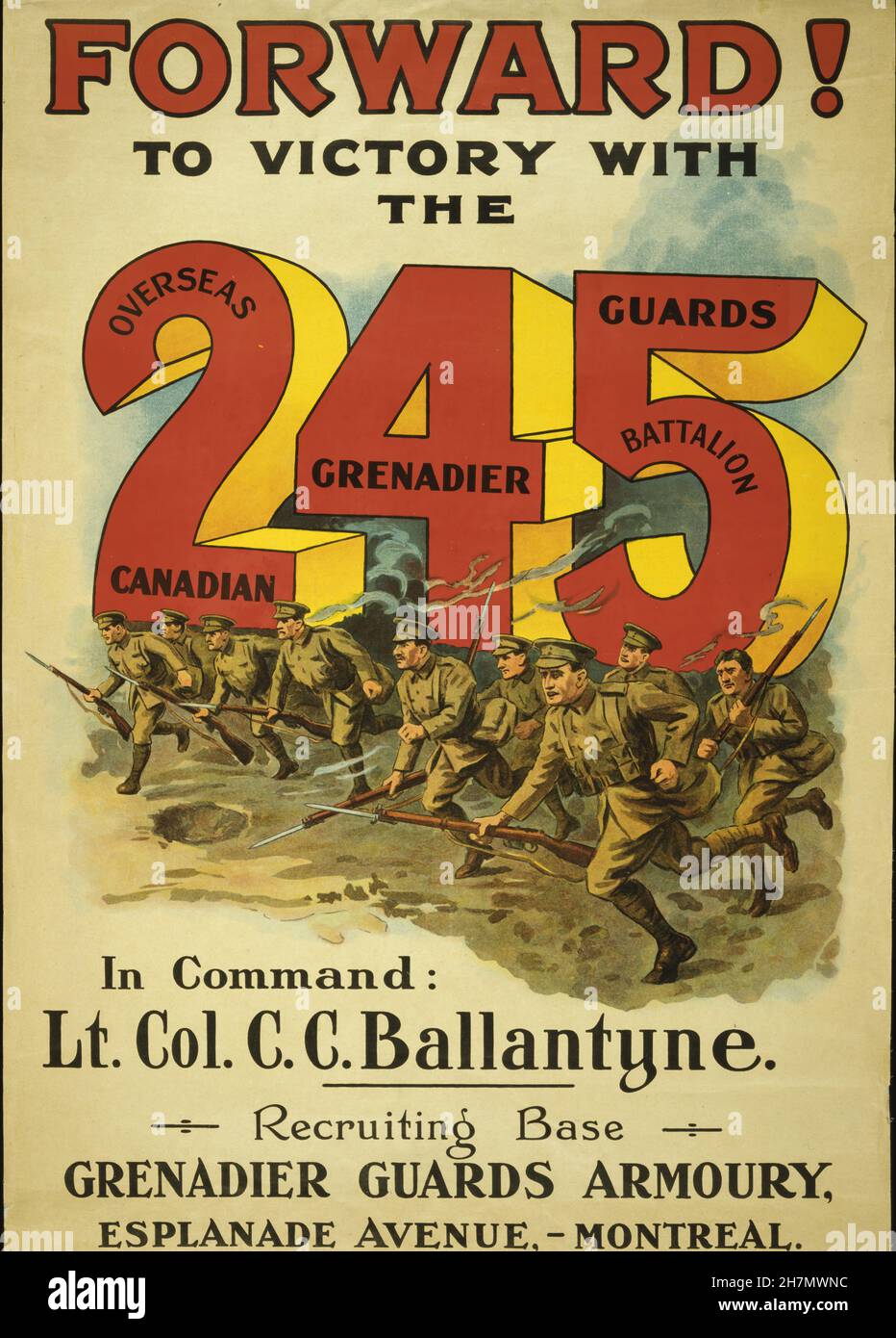 Enlist Poster - Canadian World War One Propaganda - 1914-1918 - 12 Stock Photo - Alamy