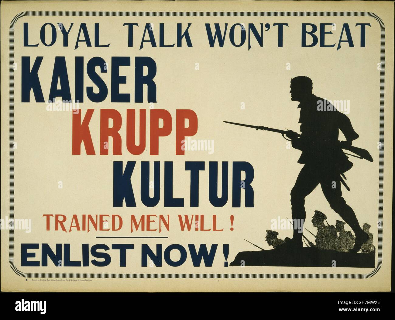 Enlist Poster - Canadian World War One Propaganda - 1914-1918 - 26 ...