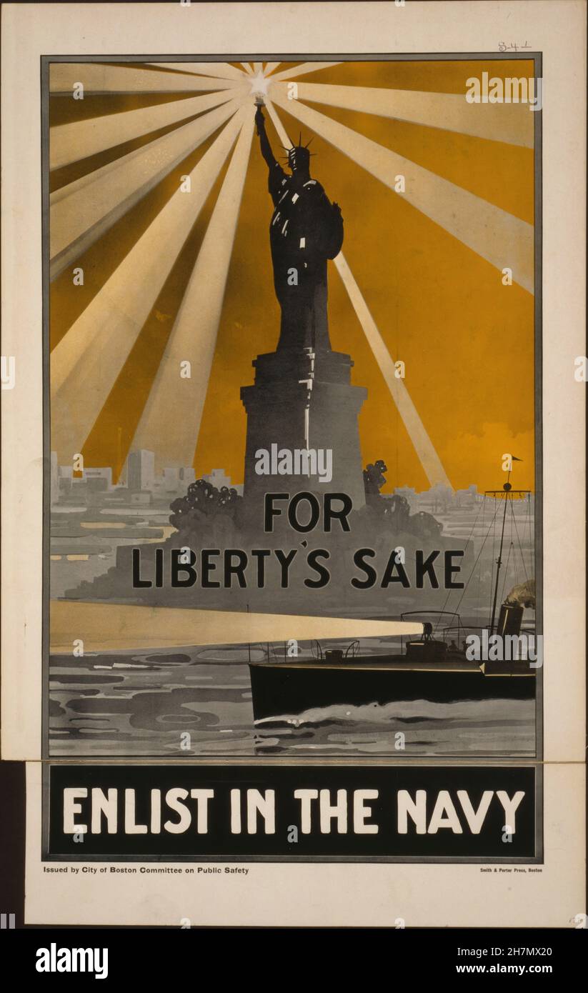 Enlist Poster - U.S World War One Propaganda - 39 Stock Photo - Alamy