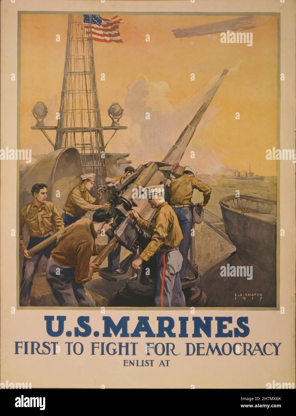 Enlist Poster - U.S World War One Propaganda - 73 Stock Photo - Alamy