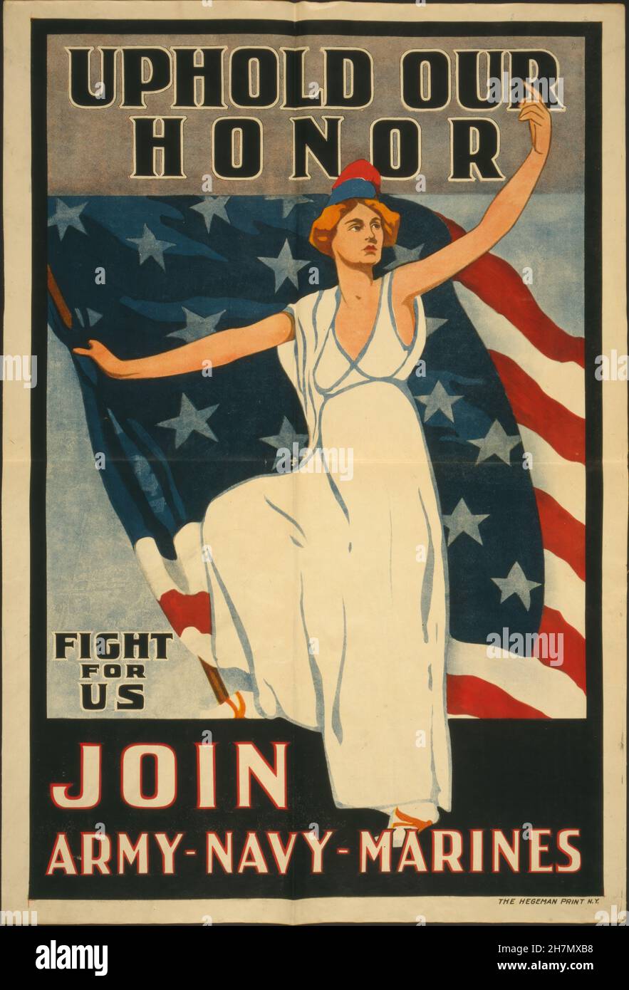 Enlist Poster - U.S World War One Propaganda - 199 Stock Photo - Alamy