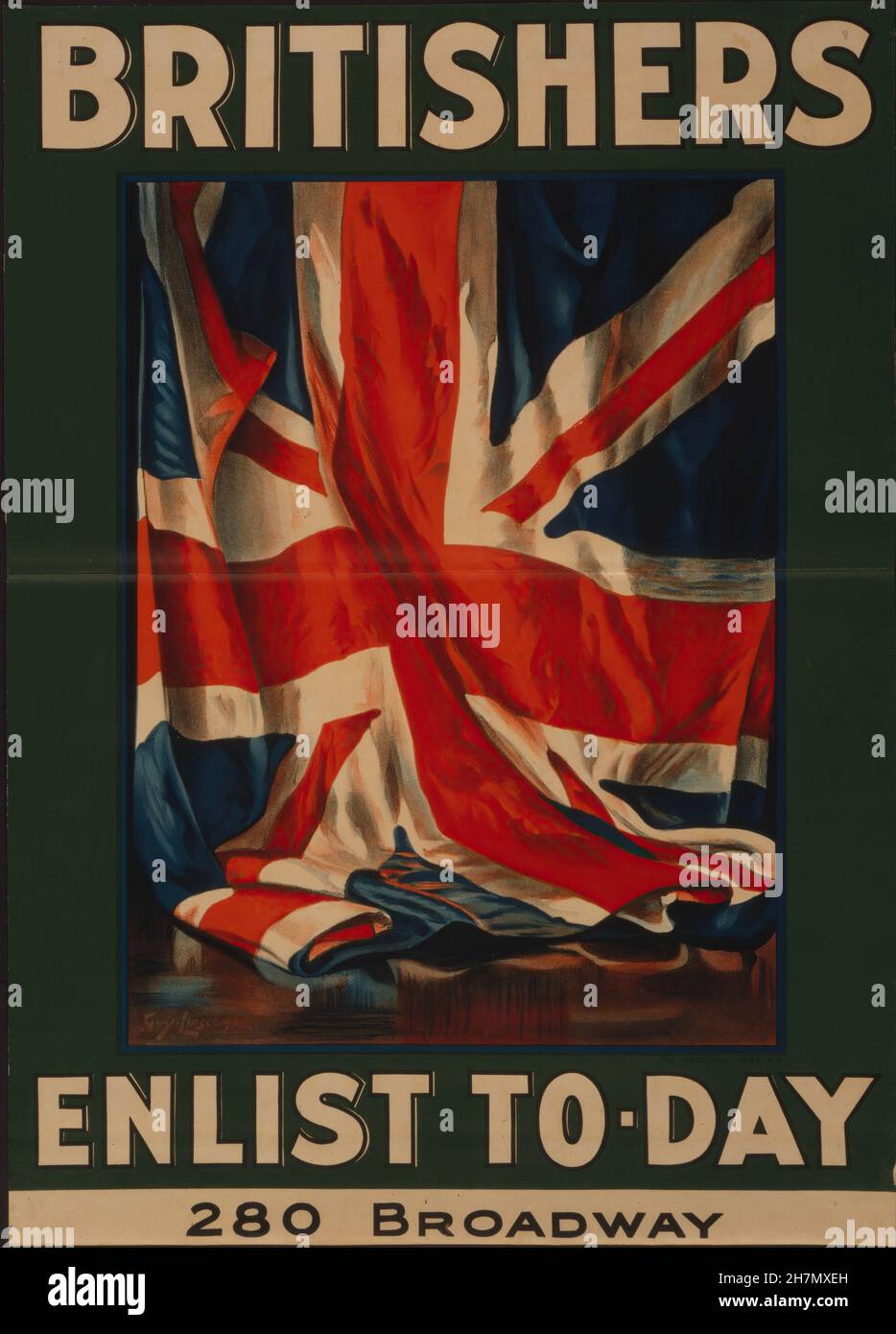 Enlist Poster - U.S World War One Propaganda - 266 Stock Photo - Alamy