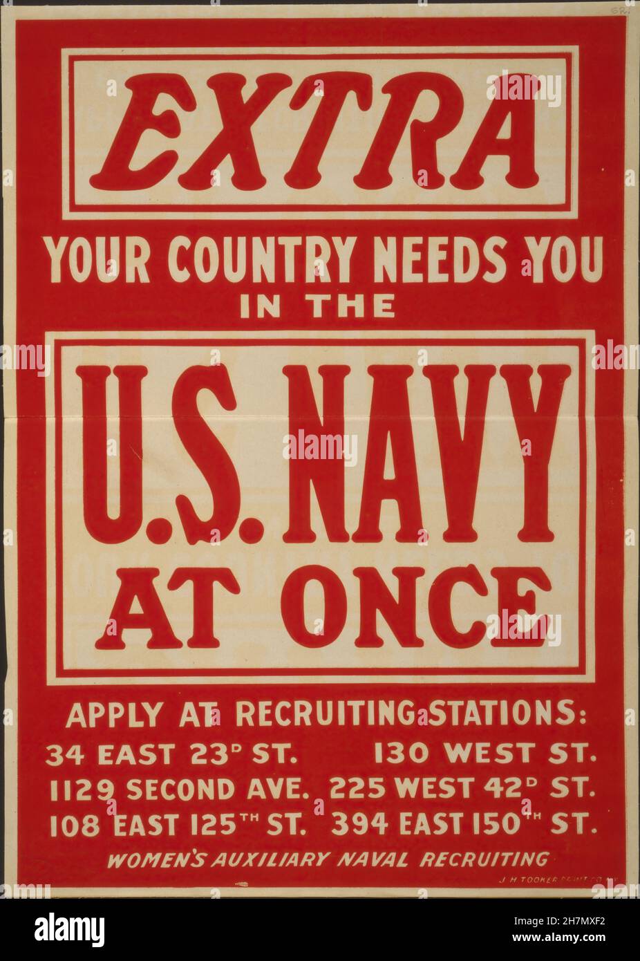 Enlist Poster - U.S World War One Propaganda - 261 Stock Photo - Alamy