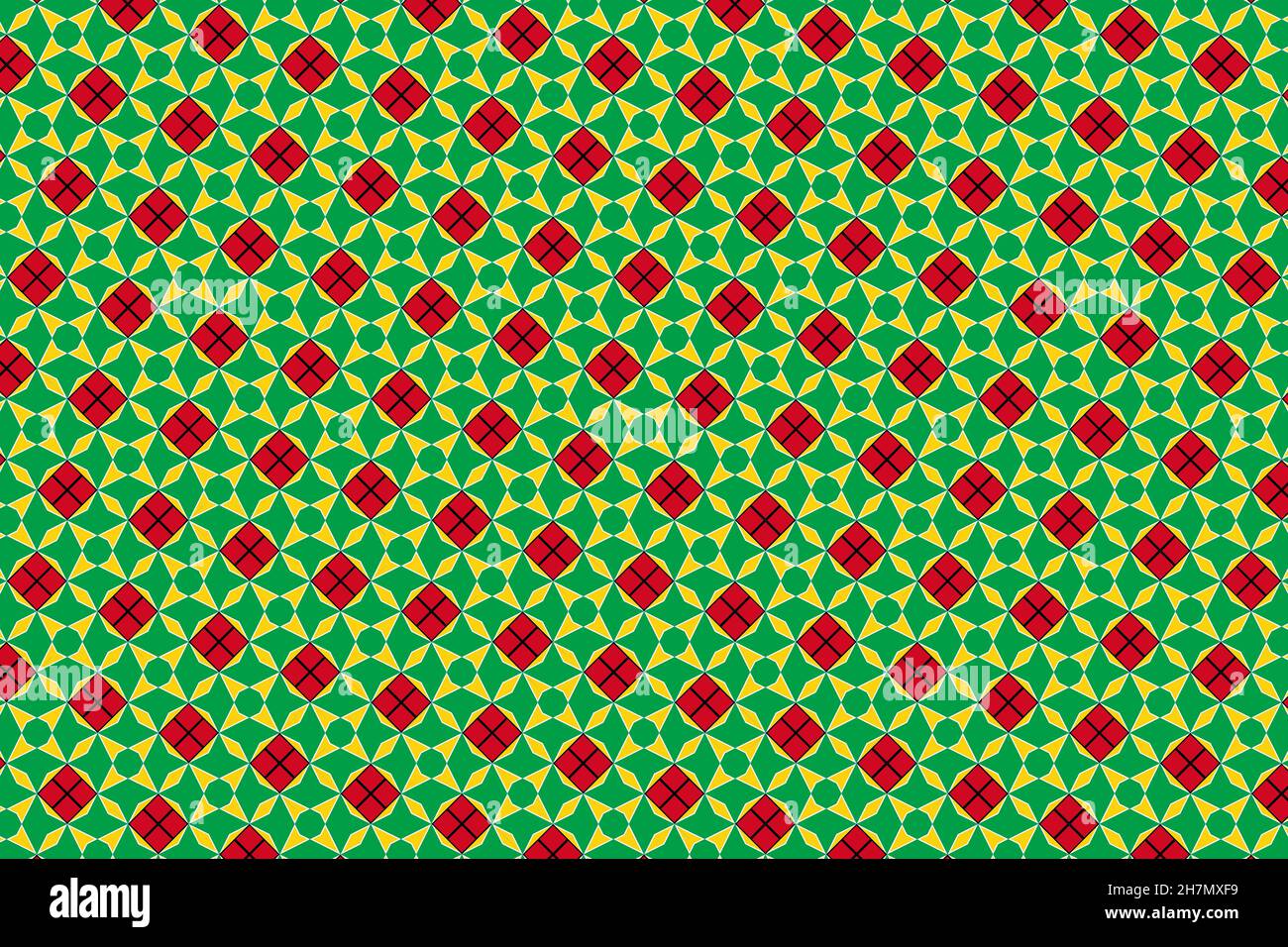 Geometric pattern in the colors of the national flag of Guyana. The ...