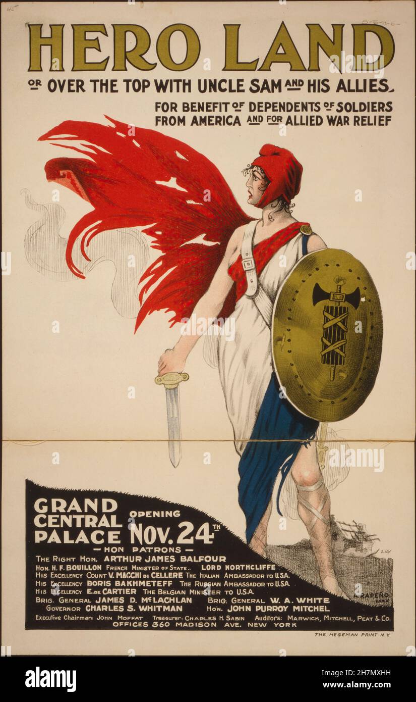 Enlist Poster - U.S World War One Propaganda - 271 Stock Photo - Alamy