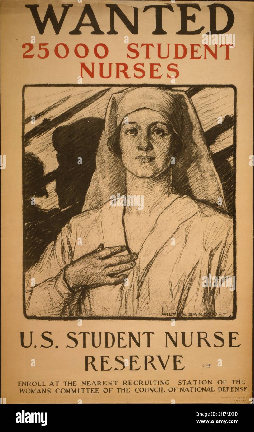 Enlist Poster - U.S World War One Propaganda - 287 Stock Photo - Alamy