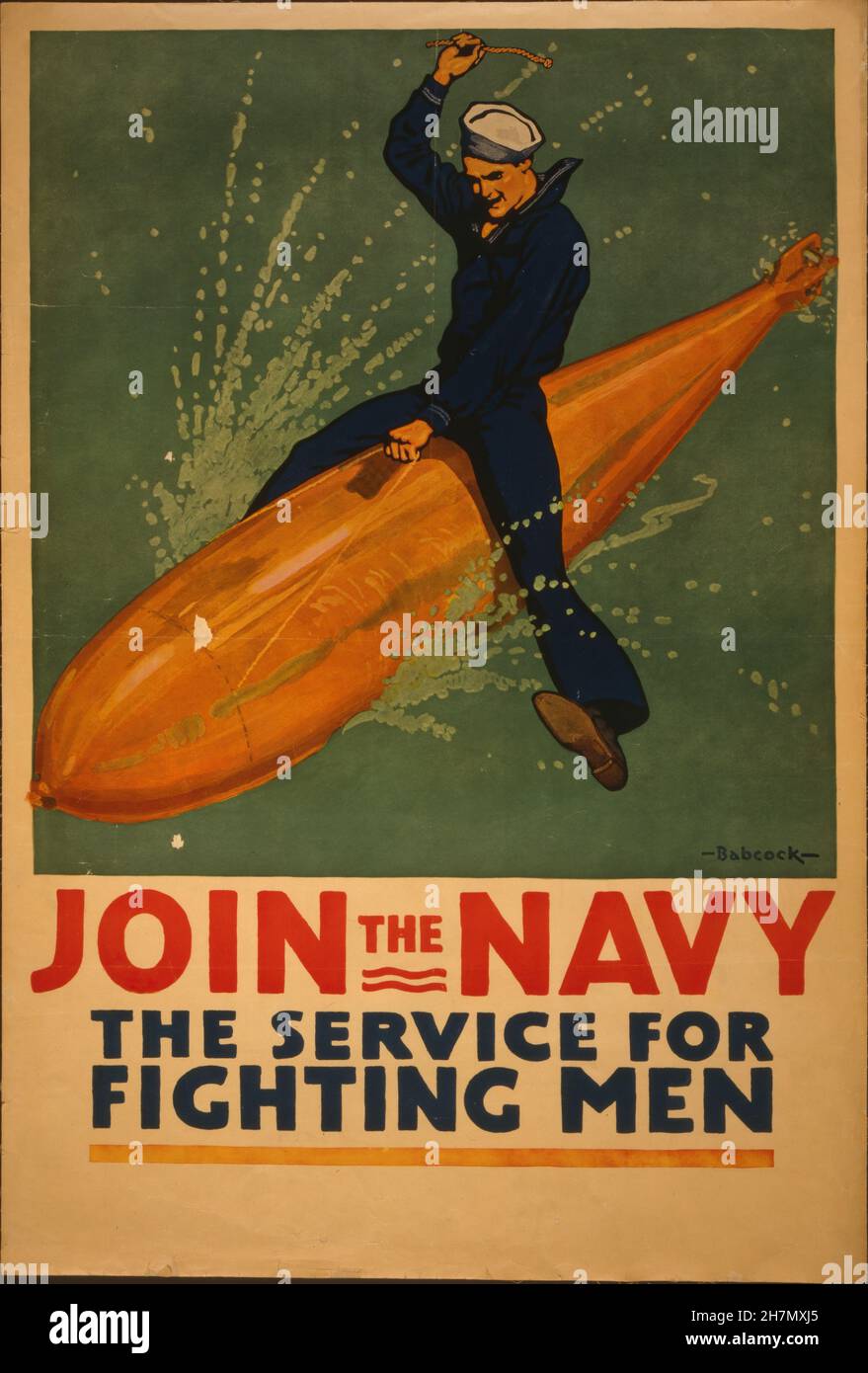 Enlist Poster - U.S World War One Propaganda - 296 Stock Photo - Alamy