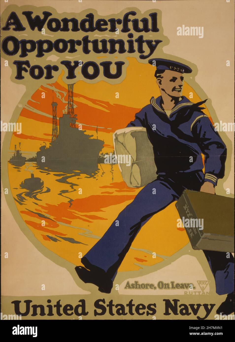 Enlist Poster - U.S World War One Propaganda - 330 Stock Photo - Alamy