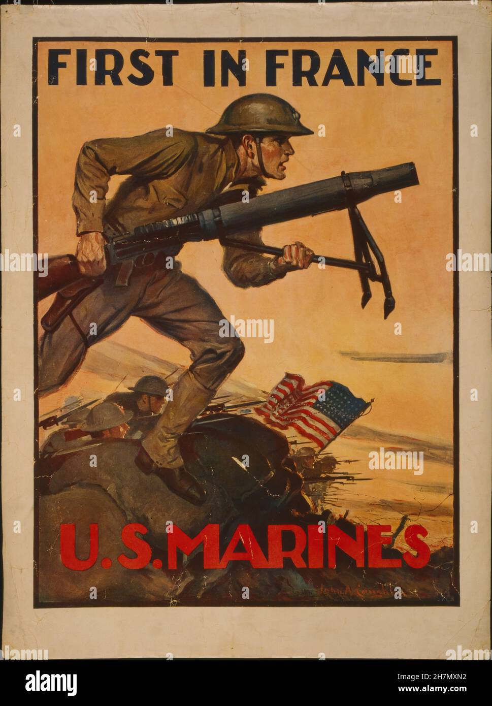Enlist Poster - U.S World War One Propaganda - 323 Stock Photo - Alamy