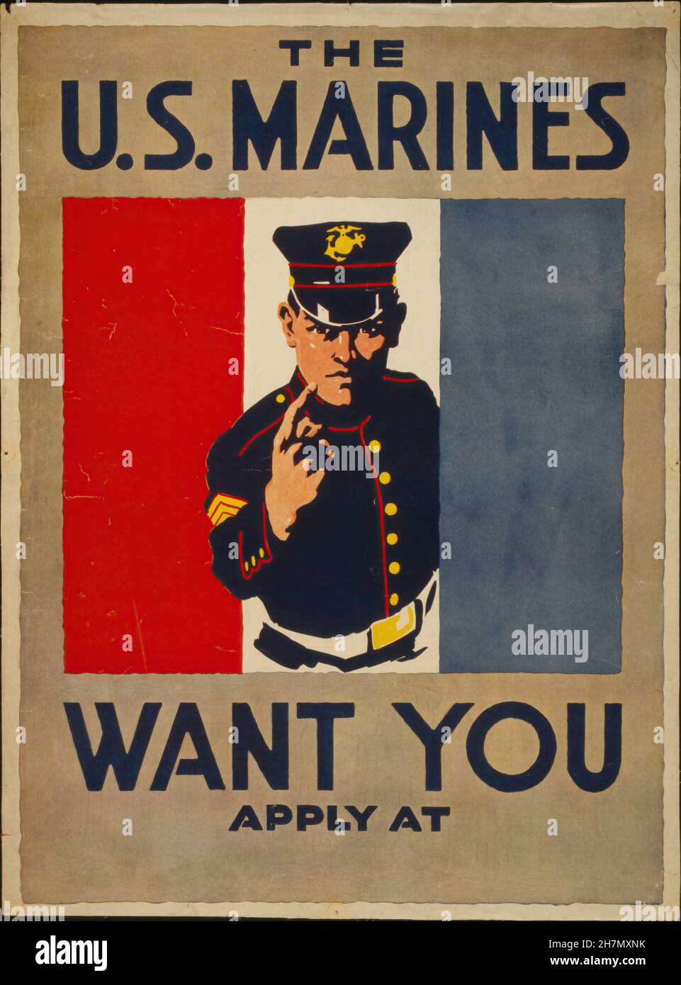 Enlist Poster - U.S World War One Propaganda - 387 Stock Photo - Alamy