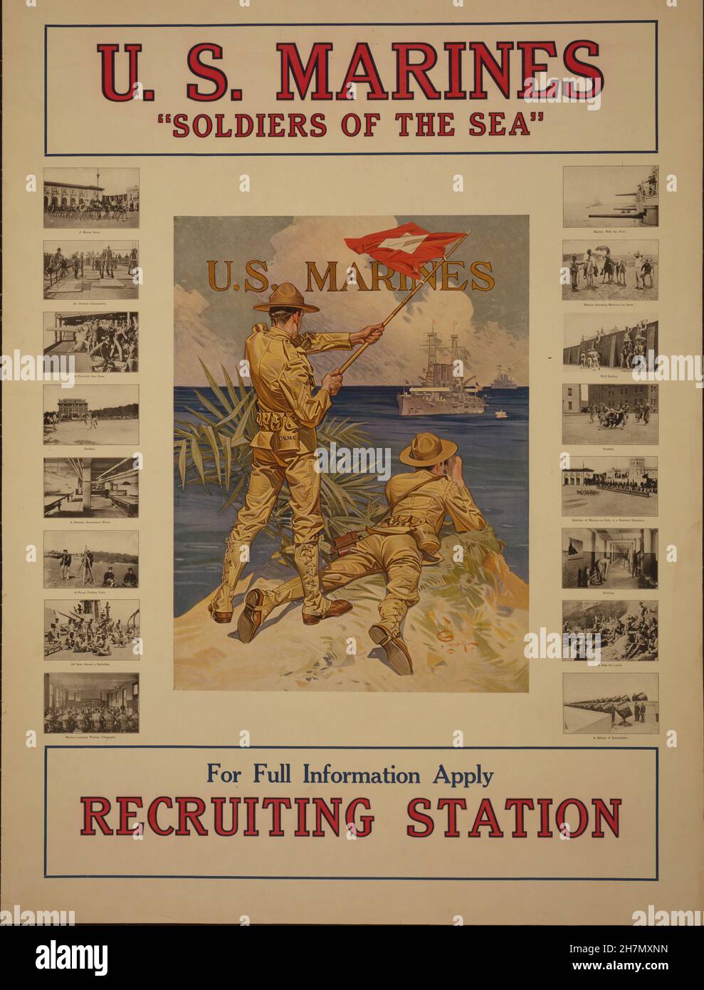 Enlist Poster - U.S World War One Propaganda - 349 Stock Photo - Alamy