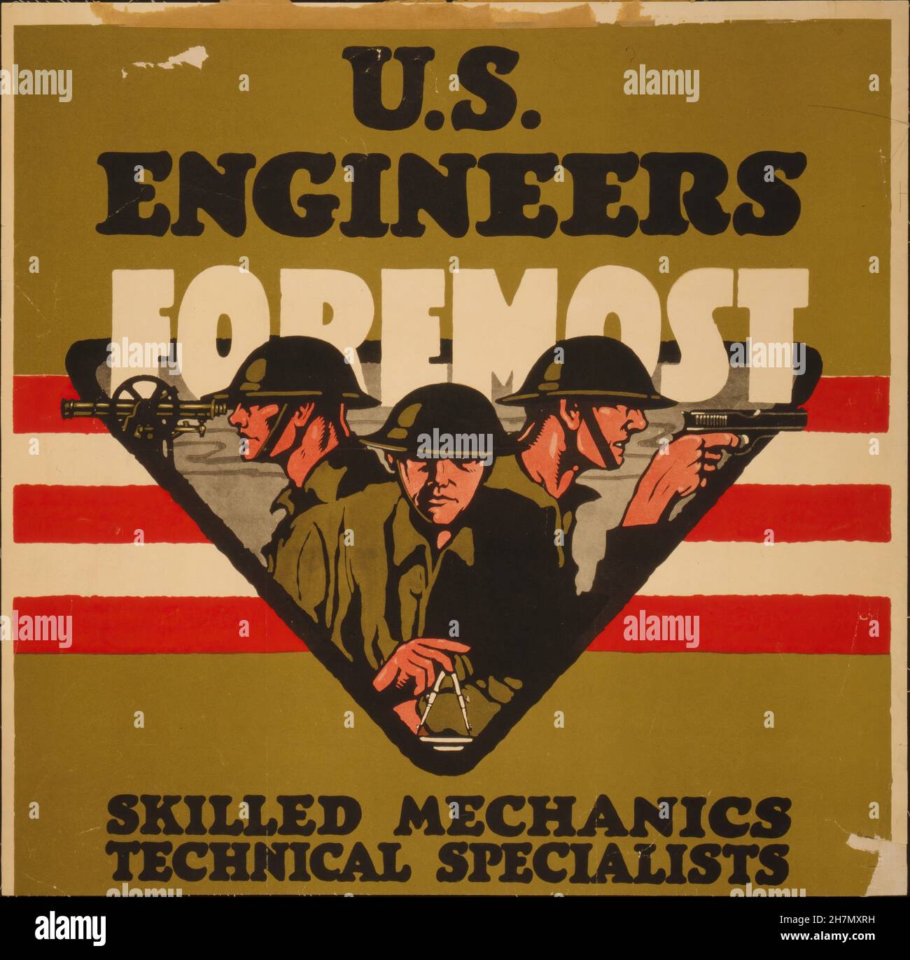 Enlist Poster - U.S World War One Propaganda - 386 Stock Photo - Alamy