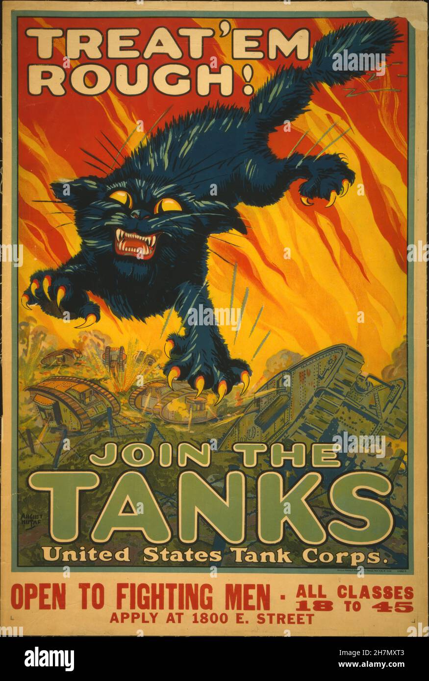 Enlist Poster - U.S World War One Propaganda - 409 Stock Photo - Alamy