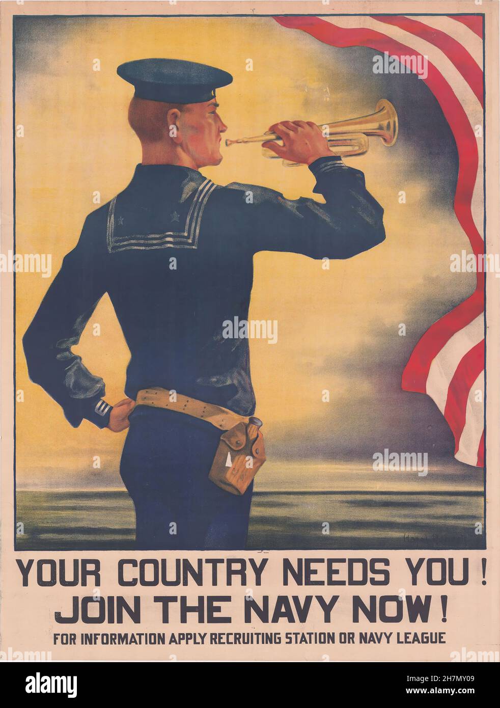 Enlist Poster - U.S World War One Propaganda - 1914-138 Stock Photo - Alamy