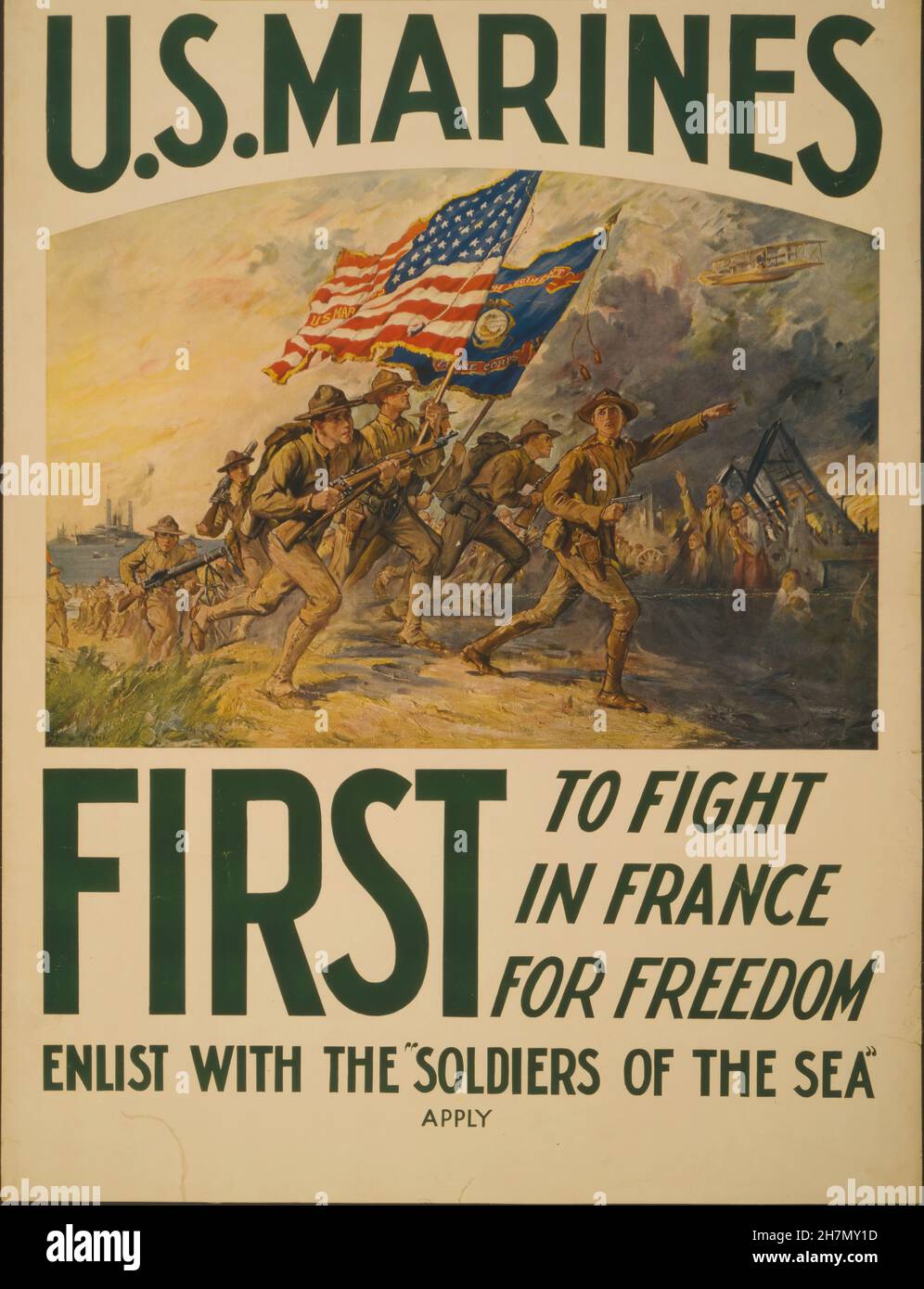 Enlist Poster - U.S World War One Propaganda - 1914-1918 - 13 Stock Photo - Alamy