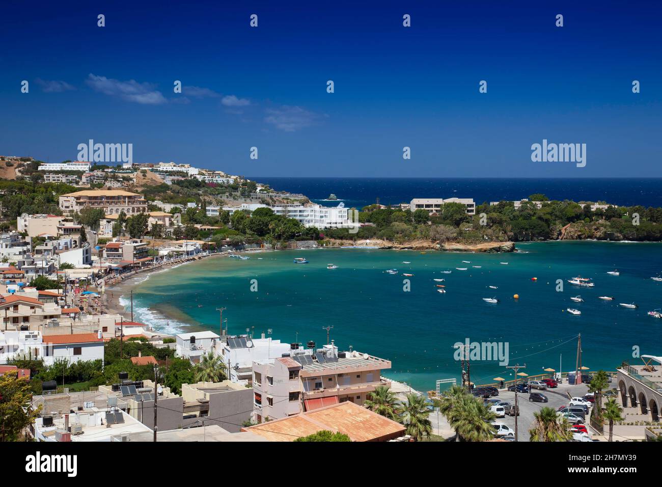 Beach Agia Pelagia, overview, Crete, Greece Stock Photo - Alamy