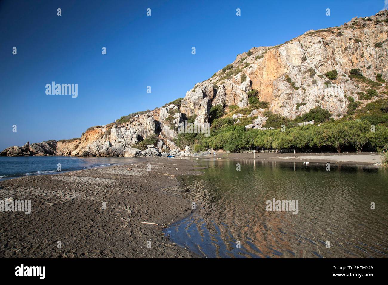 Preveli Beach, South Coast, Crete, Greece Stock Photo - Alamy