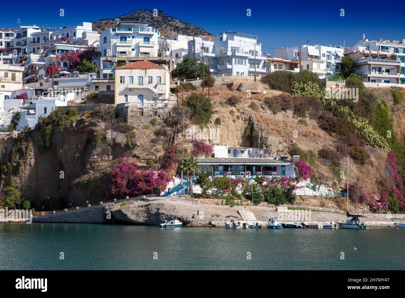 The seaside village of Agia Galini, Crete, Greece Stock Photo - Alamy
