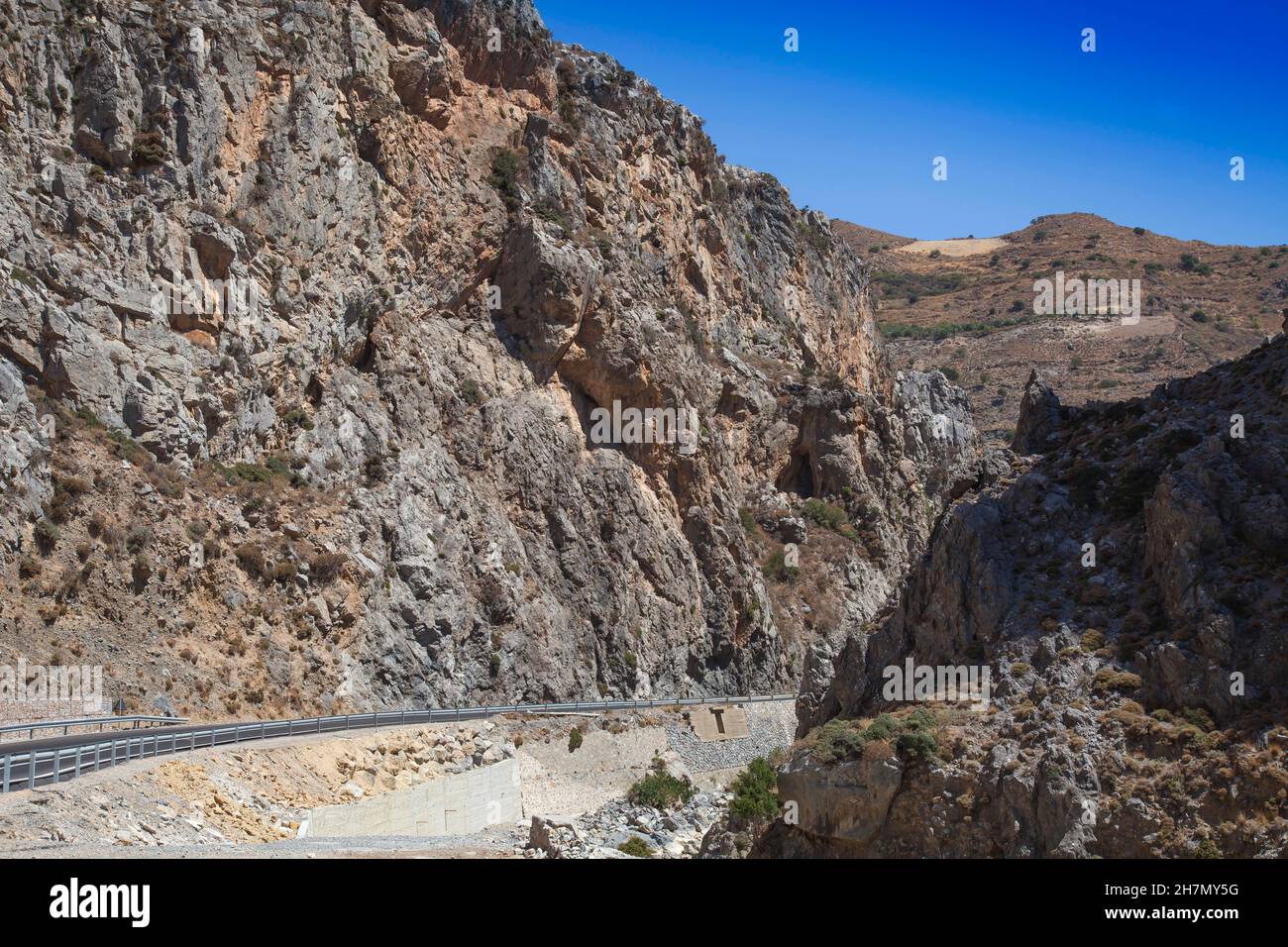 Kourtaliotiko- gorge, Megalopotamos river, Rethymno, Crete, Greece ...
