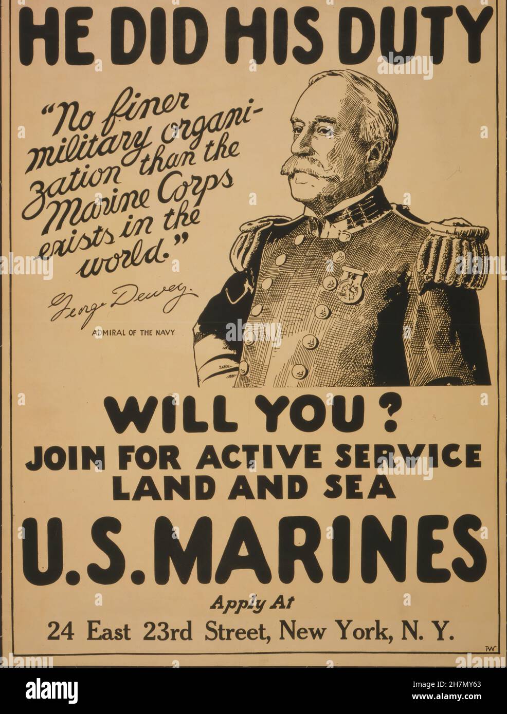 Enlist Poster - U.S World War One Propaganda - 1914-1918 - 25 Stock Photo - Alamy