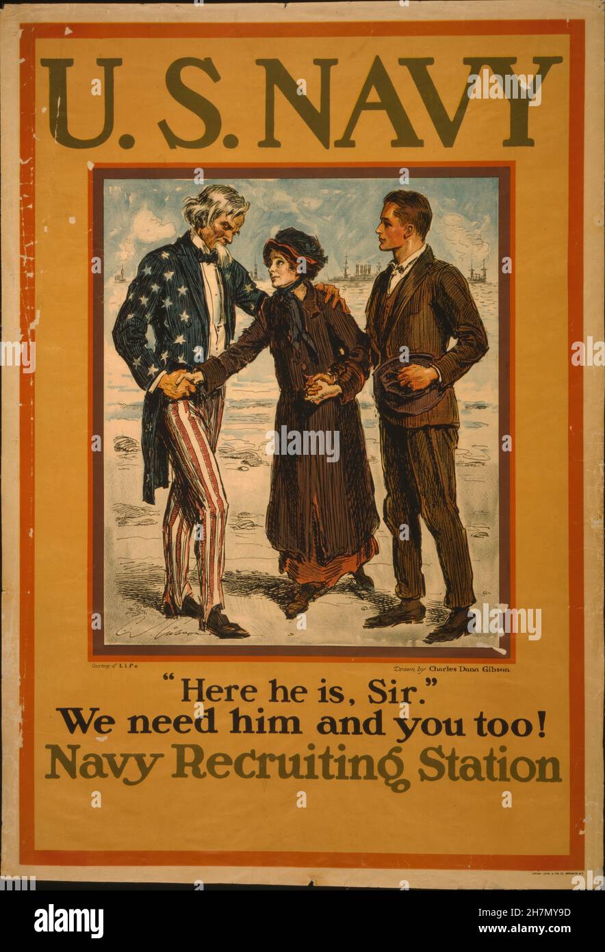 Enlist Poster - U.S World War One Propaganda - 1914-1918 - 42 Stock Photo - Alamy