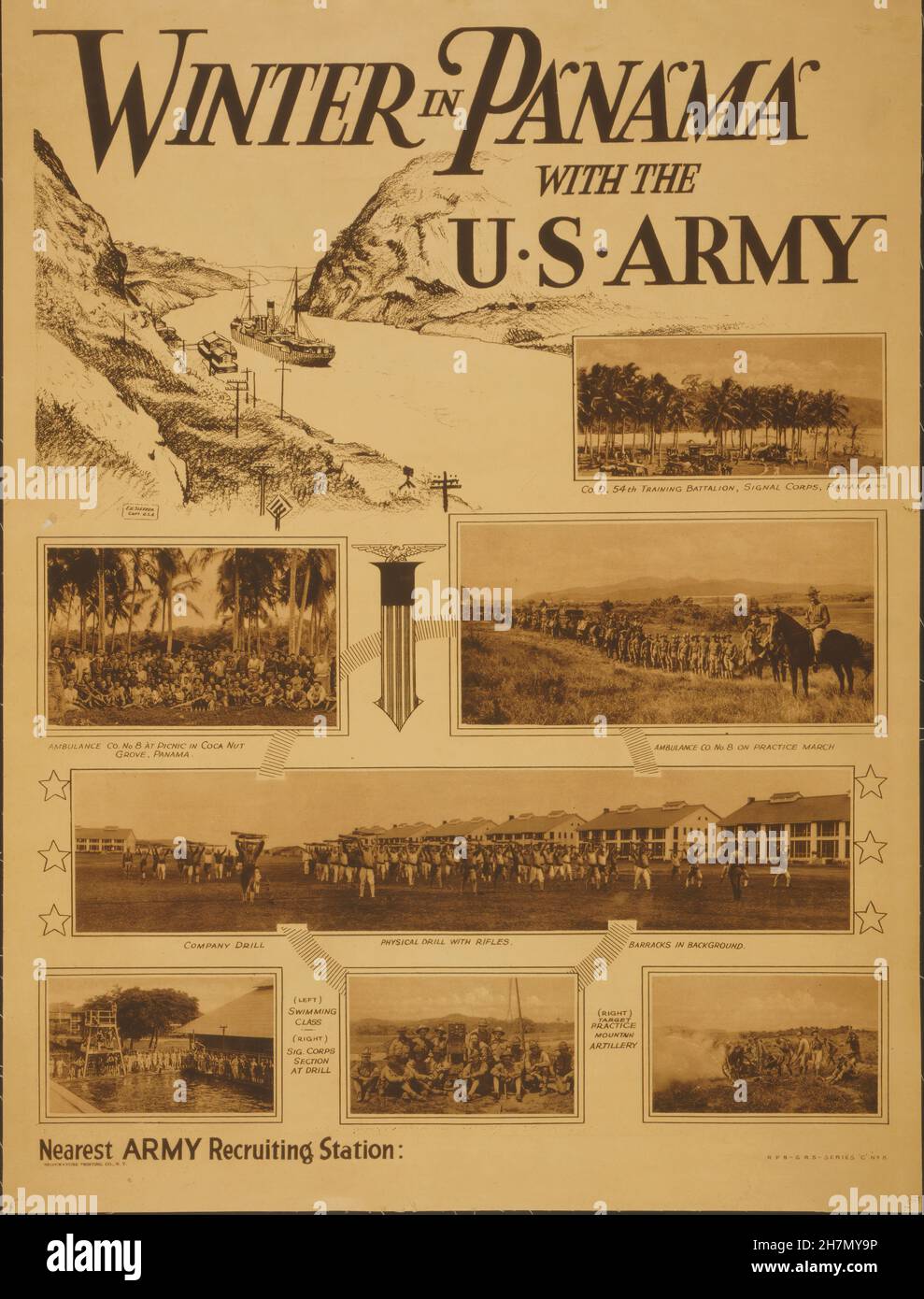 Enlist Poster - U.S World War One Propaganda - 1917-1918 - 12 Stock ...