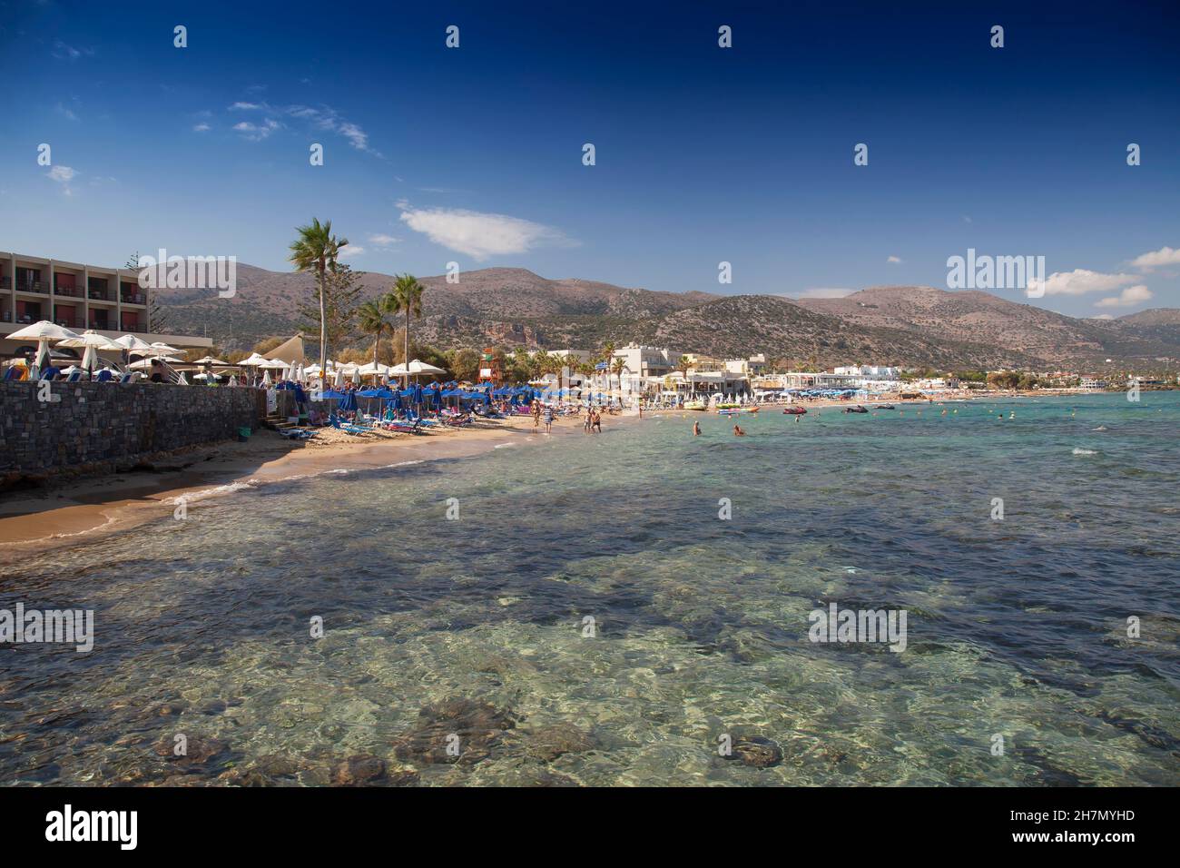 Malia Beach, Crete, Greece Stock Photo - Alamy