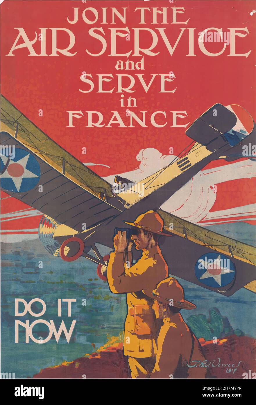 Enlist Poster - World War One Propaganda - 03 Stock Photo - Alamy