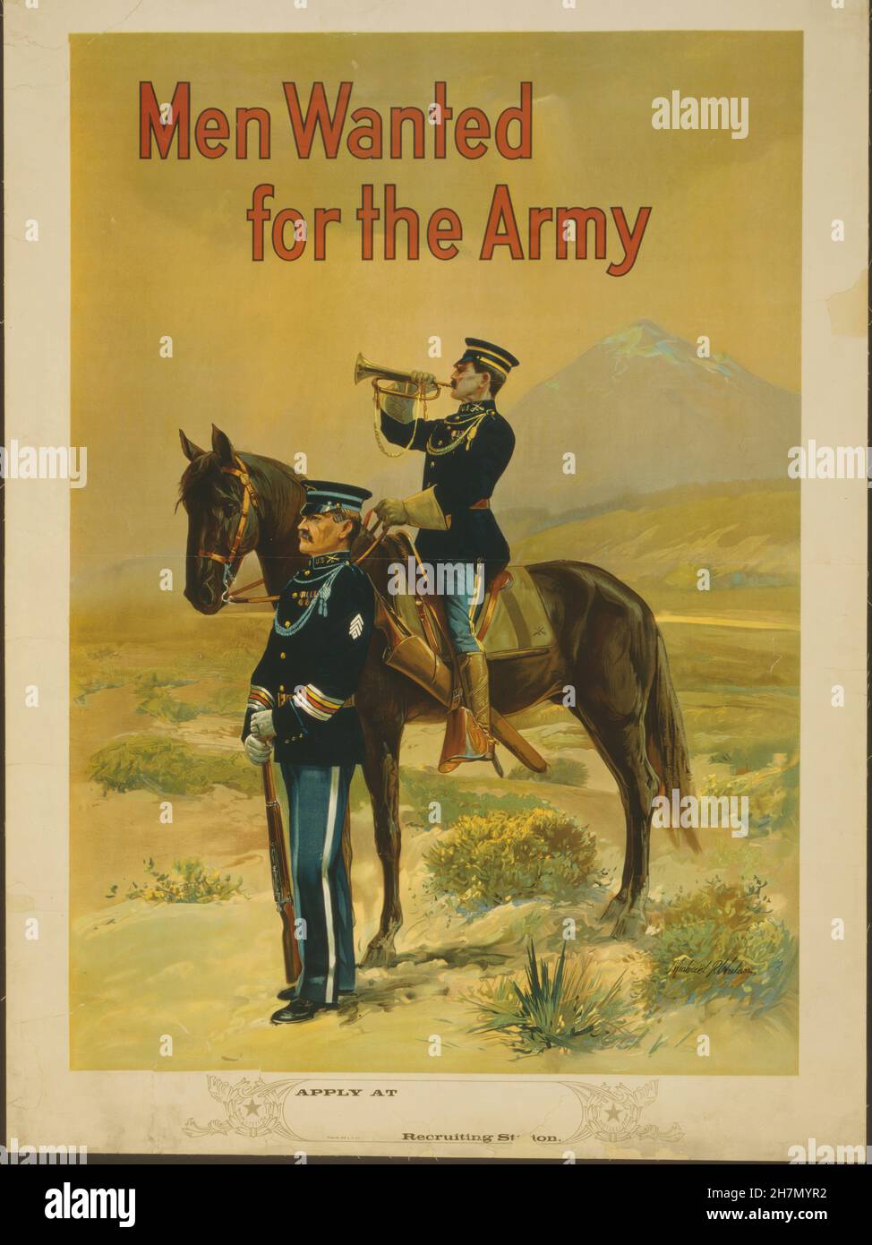 Enlist Poster - World War One Propaganda - 1910-1917 - 01 Stock Photo ...
