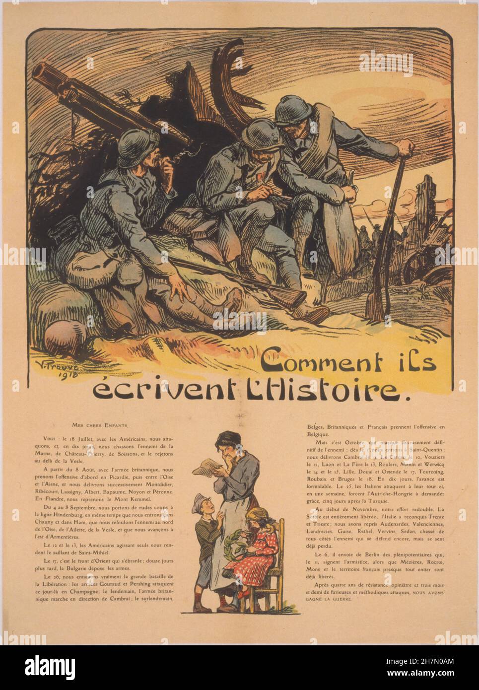 French World War One Propaganda - 100 Stock Photo - Alamy
