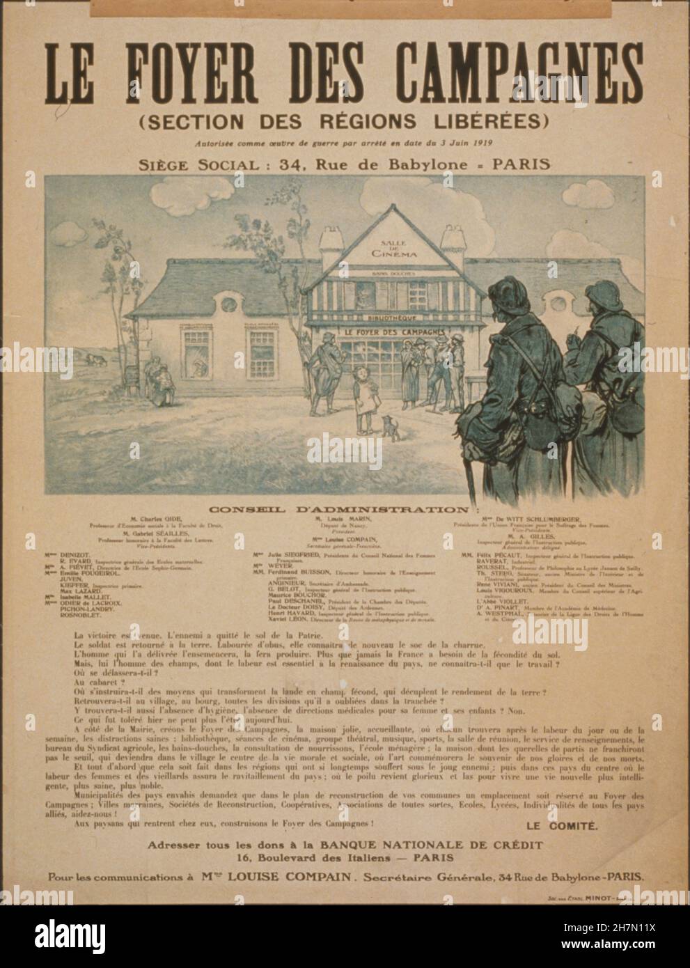 French World War One Propaganda - 1919 - 08 Stock Photo - Alamy