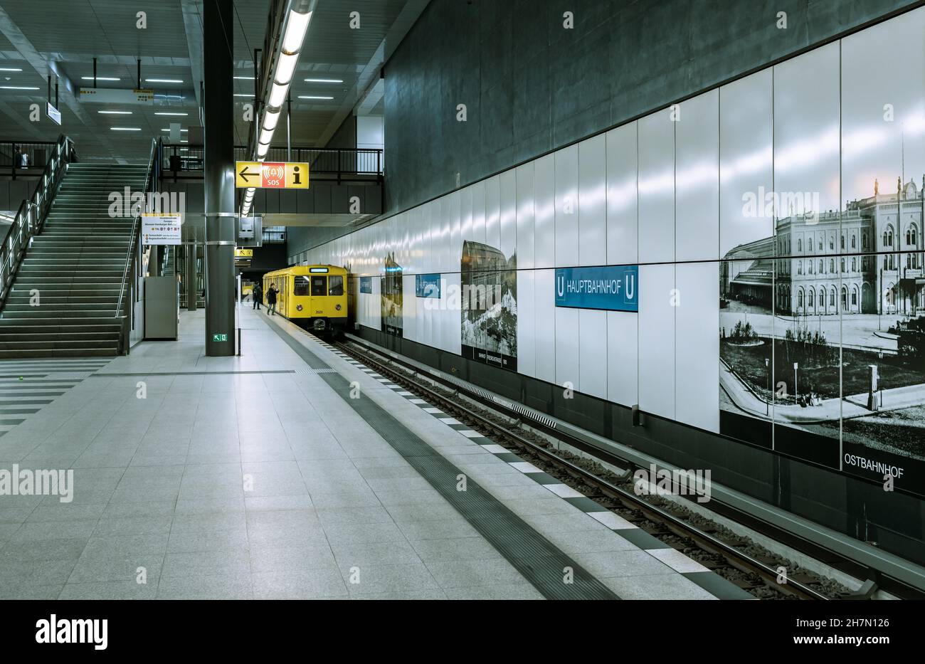 The underground station central railway station, Berlin, Germany Stock ...