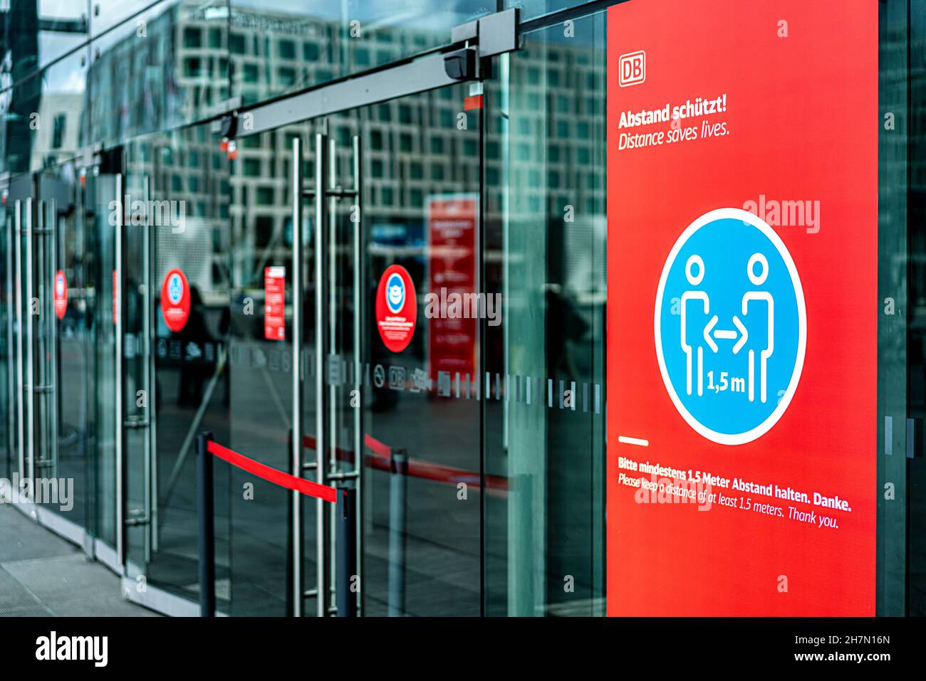 Corona hygiene concept at the main station, Berlin, Germany Stock Photo ...