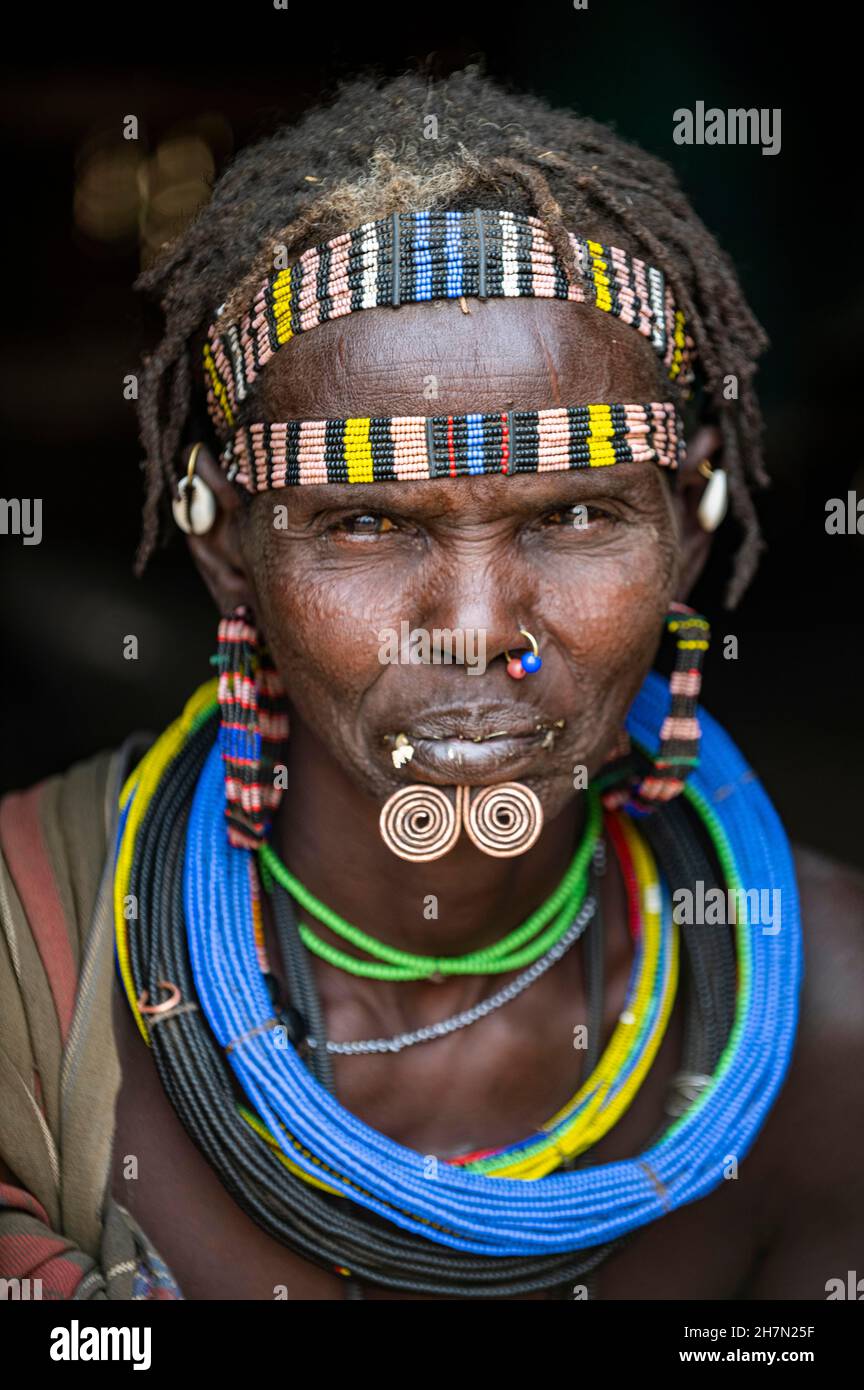 Scar face as a mark of beauty woman from the Jiye tribe, Eastern ...