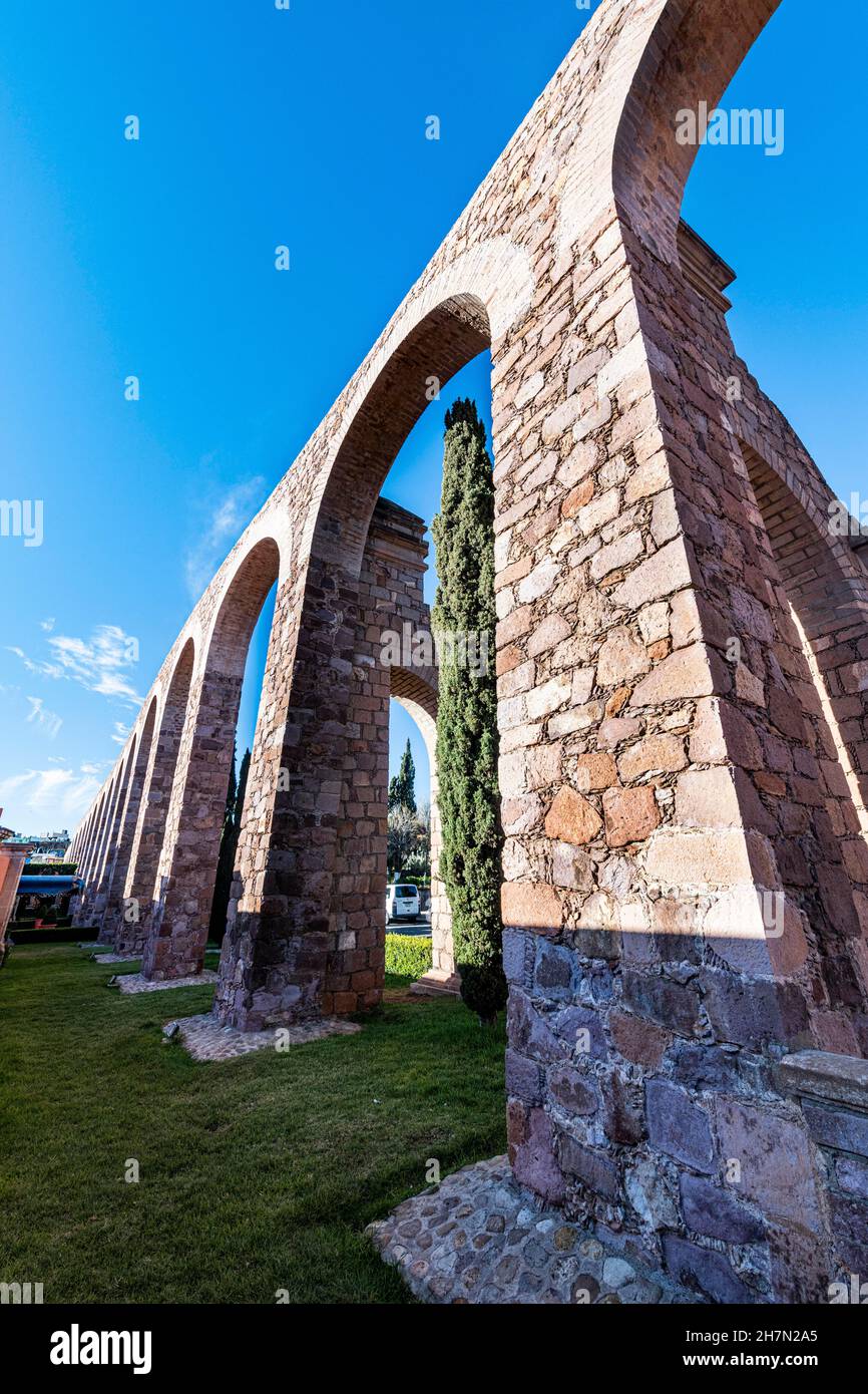 Aqueduct of the Unesco site Zacatecas, Mexico Stock Photo - Alamy