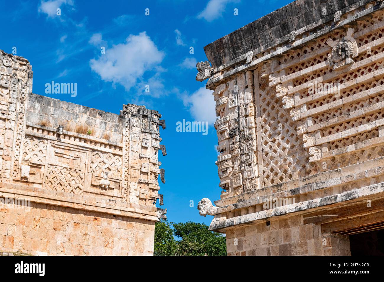 Unesco world heritage site, the Maya ruins of Uxmal, Yucatan, Mexico ...