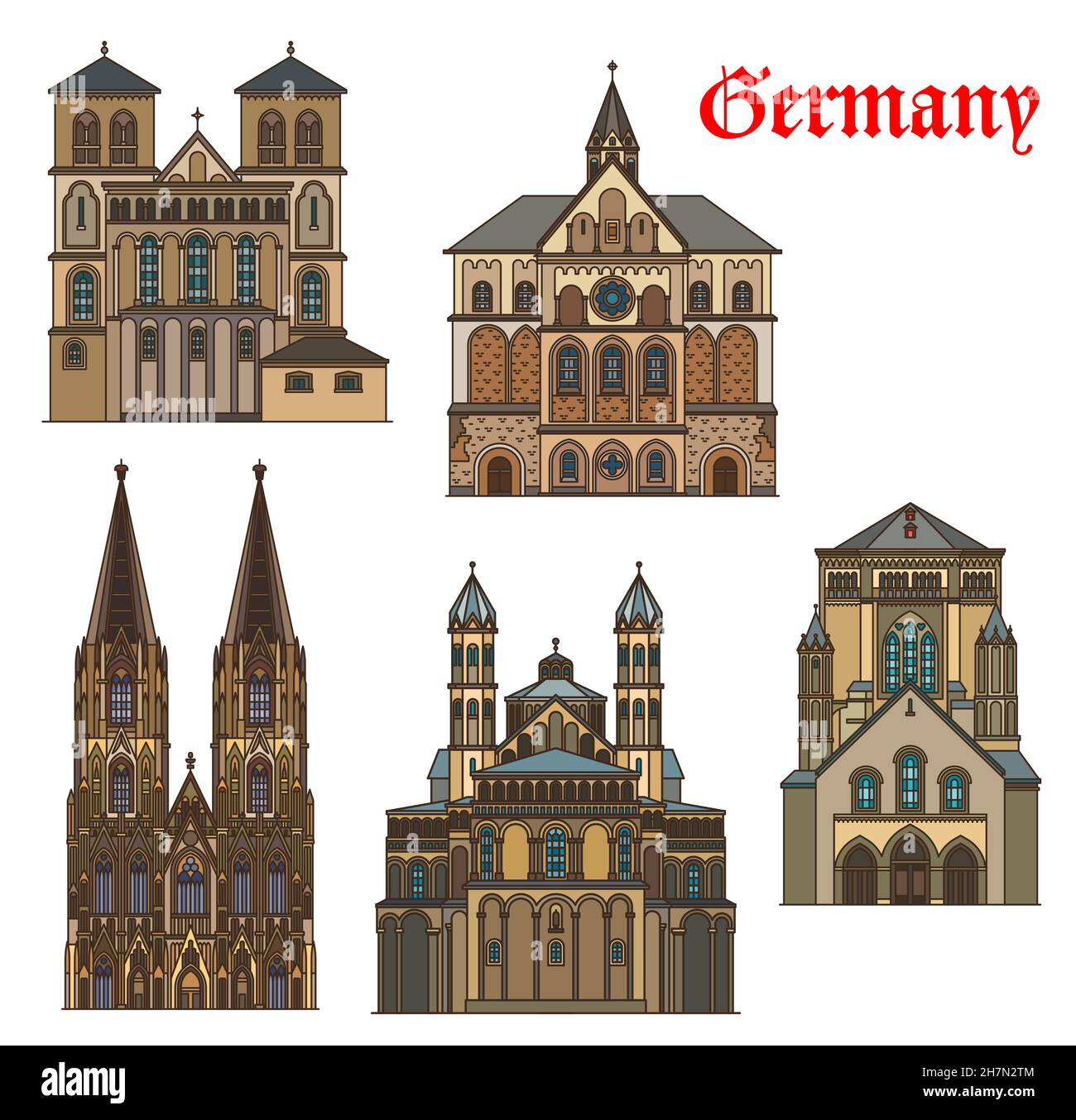 Koelner dom cologne cathedral germany Stock Vector Images - Alamy