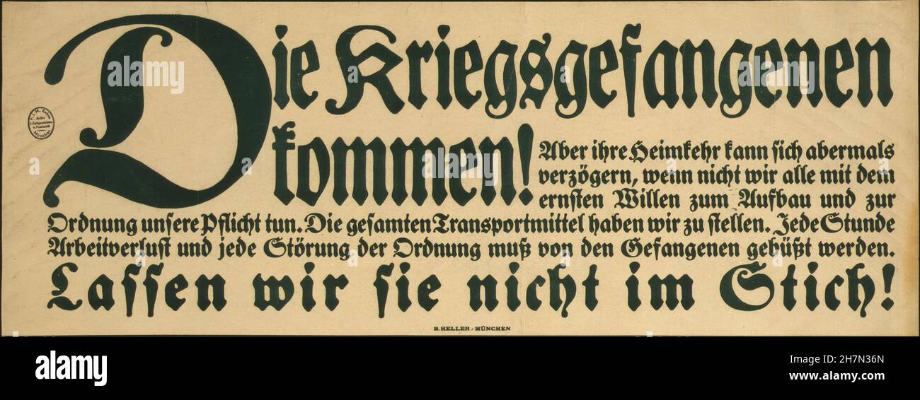 German World War One Propaganda - 1919 - 3g01 Stock Photo - Alamy