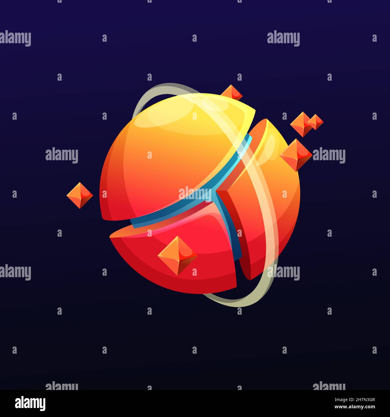 Planet core diamond Stock Vector Images - Alamy
