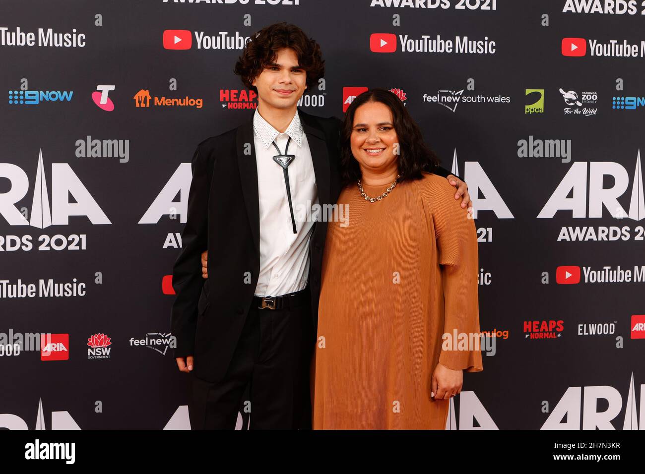 Sydney, Australia, 24 November, 2021. Budjerah arrives at the 2021 ARIA ...